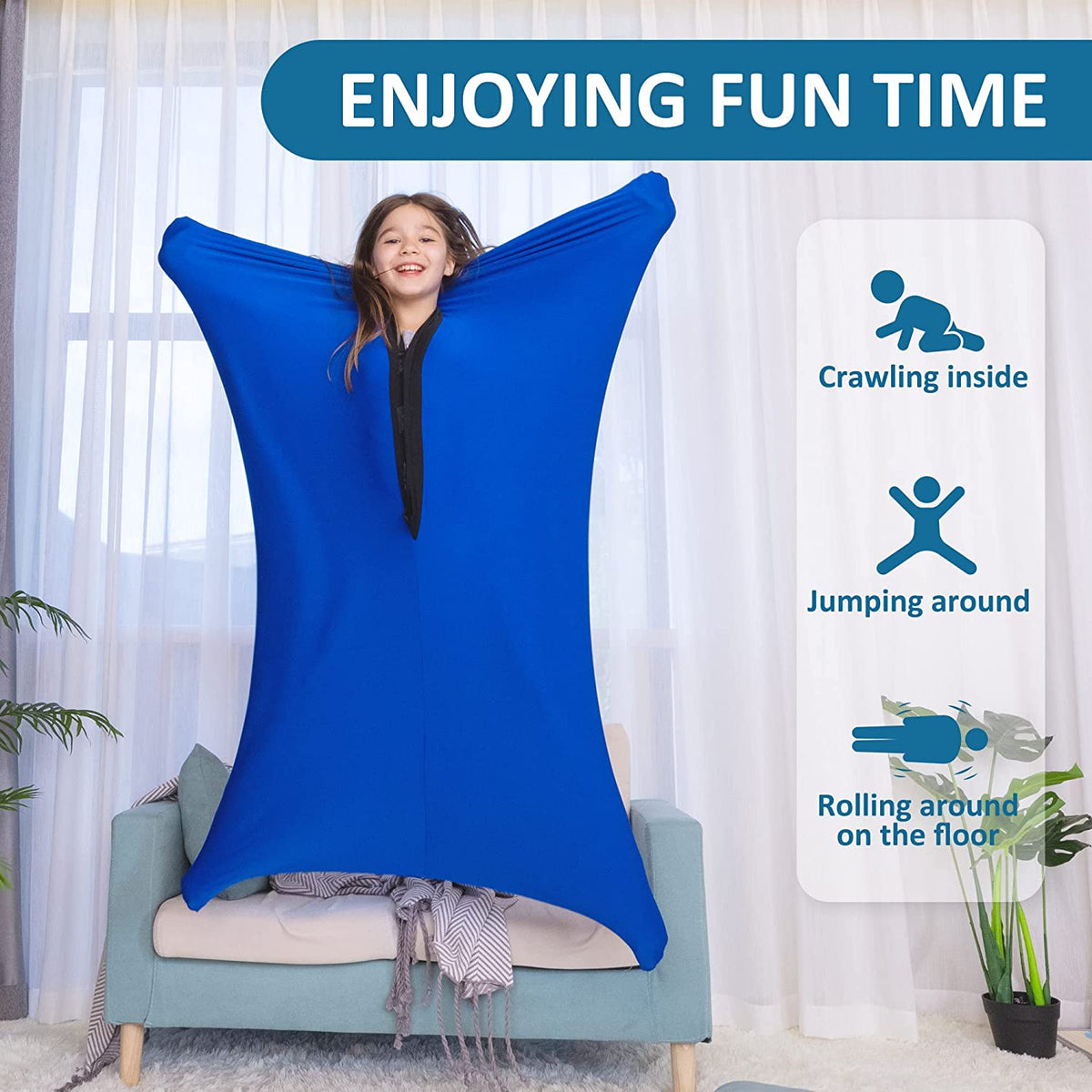 OUTREE Sensory Body Sock for Kids, Full Body Sock Provides Deep Pressu ...